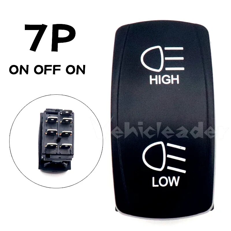 12 В 24 В морской кулисный переключатель для лодки 5-контактный SPST/7-контактный DPDT HIGH LOW-7P