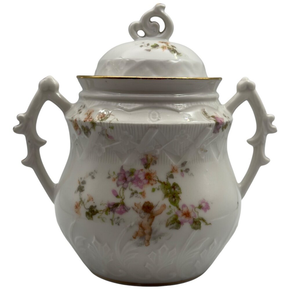 Сахарница "Ангел" (Бисквитница), фарфор, 1900-1910 гг, Лимож, Франция