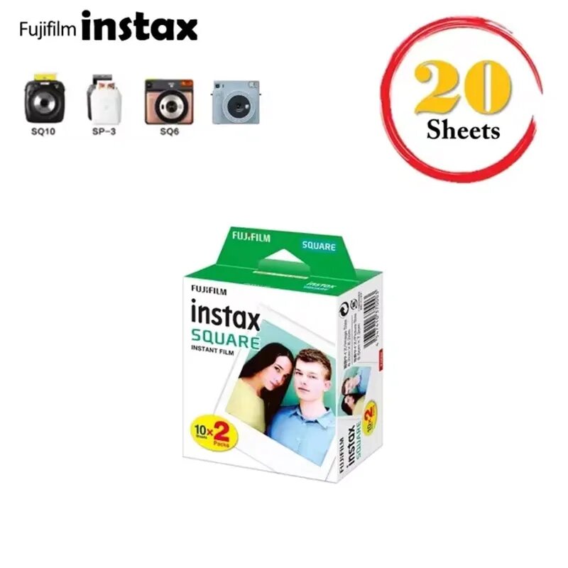 Fujifilm Instax Square White Marble Film 10/20/50 листов 20 Sheets White
