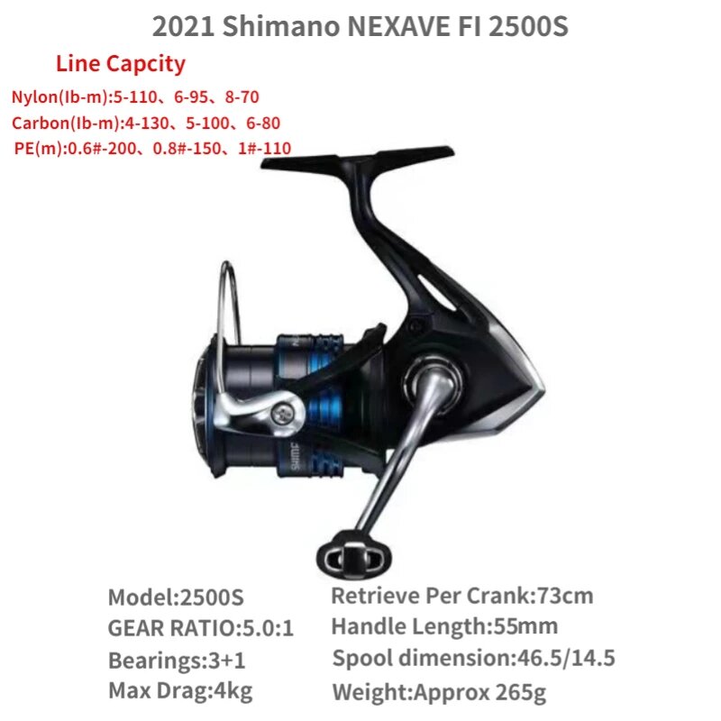 SHIMANO Nexave FI Спиннинговая катушка 2500S