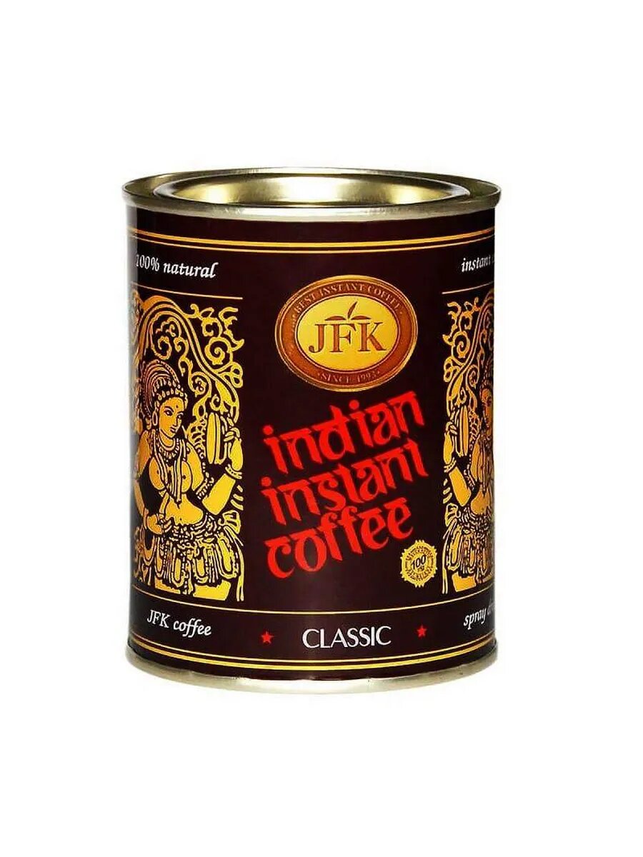 Индийский растворимый кофе, Indian Instant Coffee, ж/б 100 г
