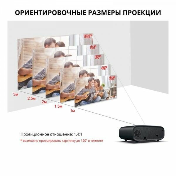 Проектор Everycom M7W black — фото 1