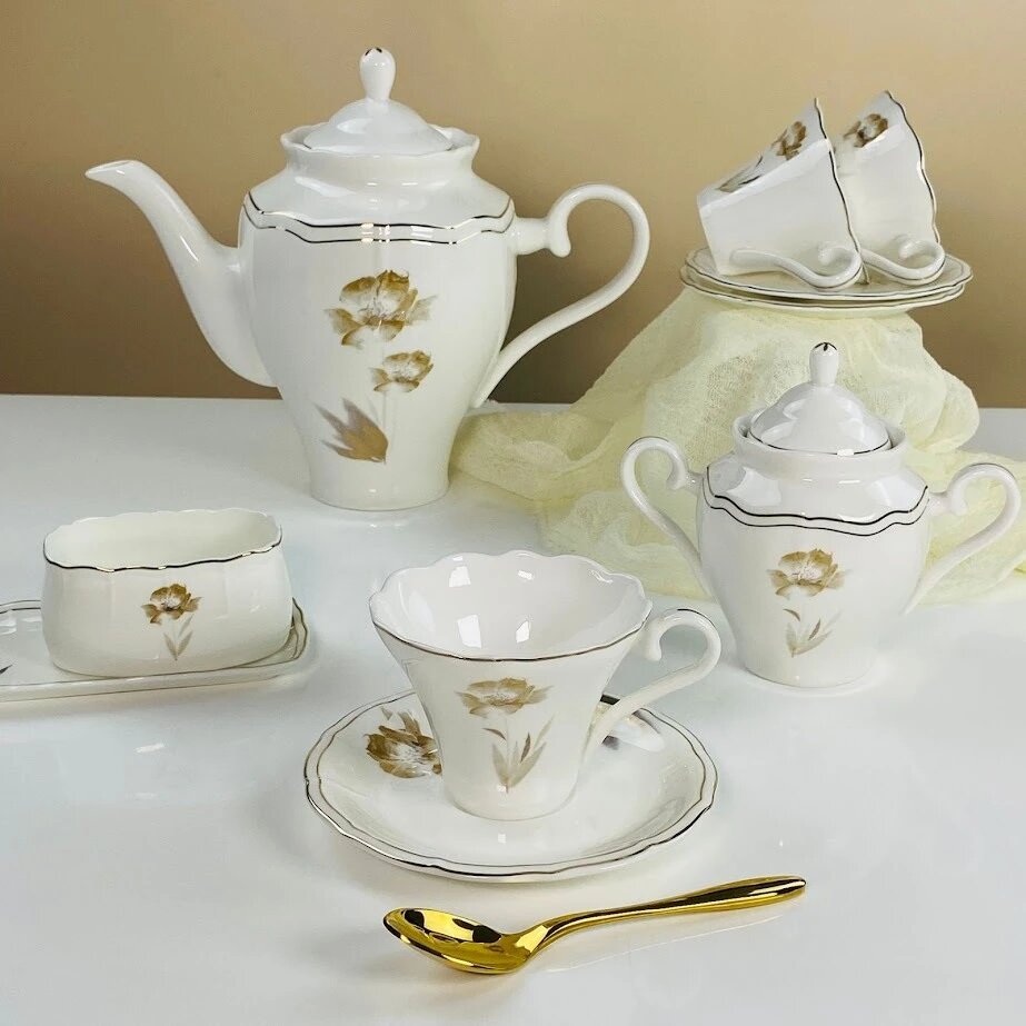Чайный сервиз 18пр. Камилла Костяной фарфор 145-646 118-145-646