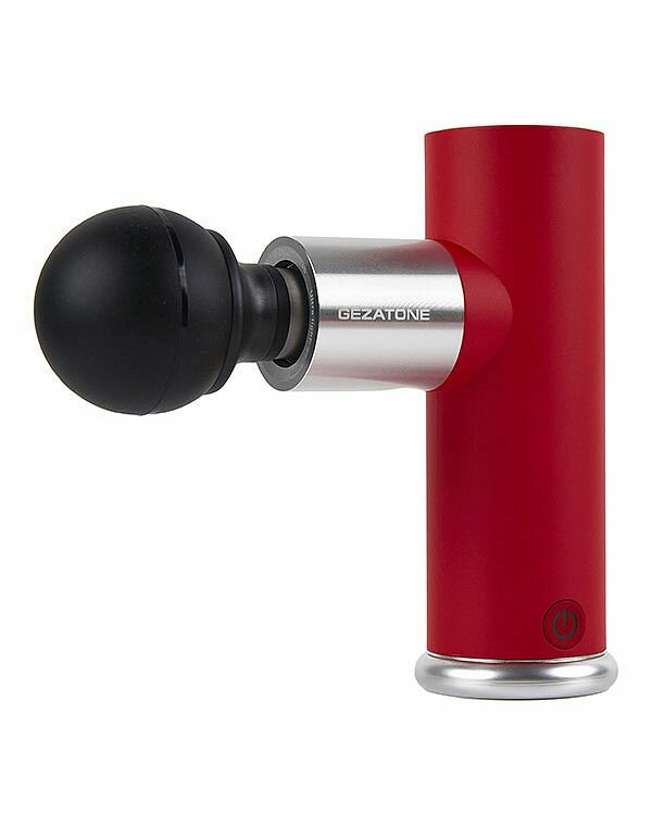 Перкуссионный массажер Gezatone AMG146, пластик, 3 уровня интенсивности, 4 насадки