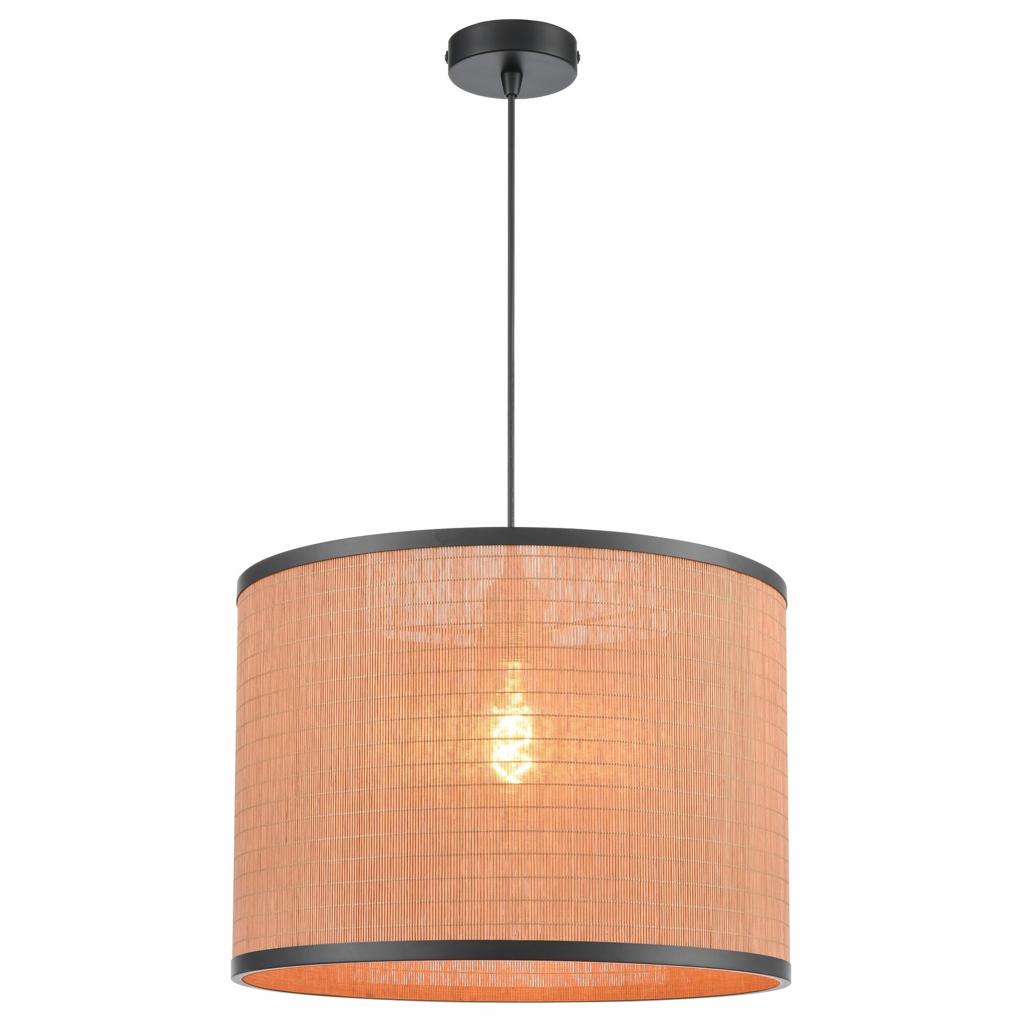 Подвесной светильник Velante Wooden Style W400xL400xH1500 мм E27 цвет черный, арт. 568-706-02