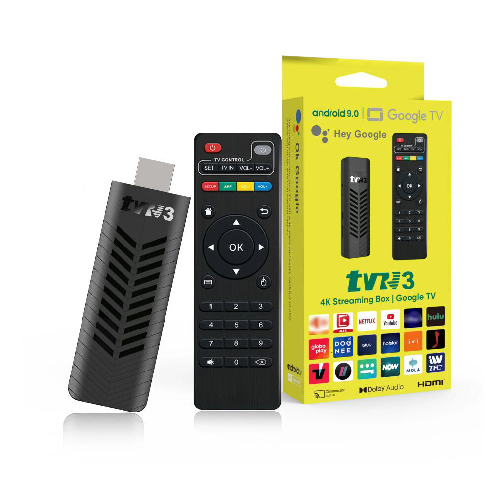 Smart Mini TV Stick Android TV TVR3-S Netflix Amlogic S905L 4K HD Поддержка Wi-Fi 2.4G потокового видео медиаплеер Портативная ТВ-приставка