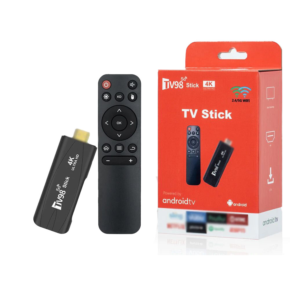 TV98 TV Stick Android 12.1 4K HD 1G 8G TV Box 2.4G 5G Dual Wifi Smart TV Box Media Player TV Receiver Andriod TV Stick