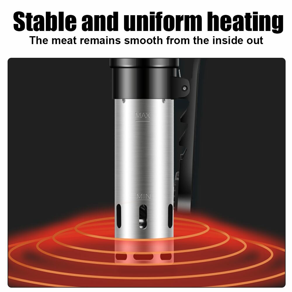 Иммерсионный кипятильник Sous Cooker 1100 Вт, тихий, с точным контролем температуры до 95 C