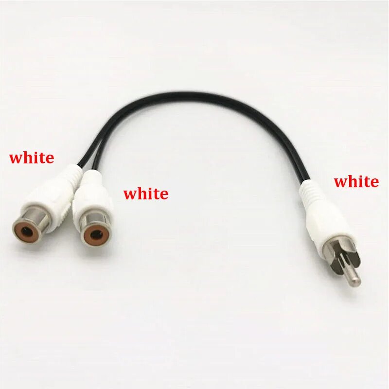 RCA разветвитель 2 RCA, белый