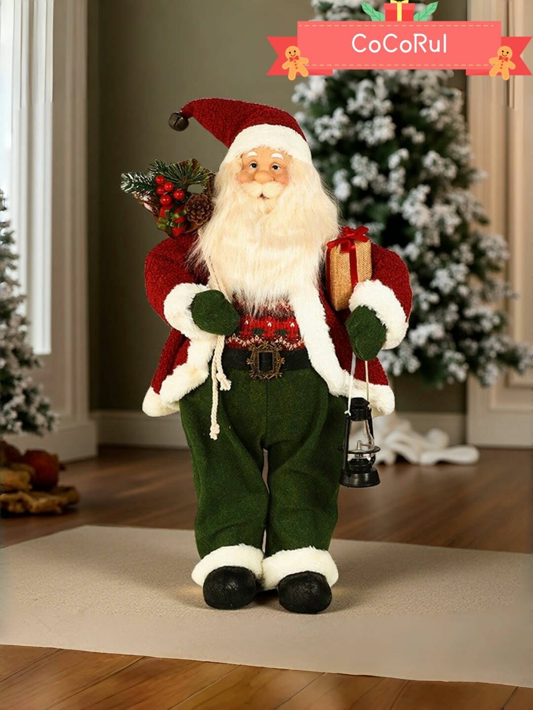 CoCoRuI Игрушка под елку, Дед мороз, Снеговик, Санта-Клаус, высота 83см