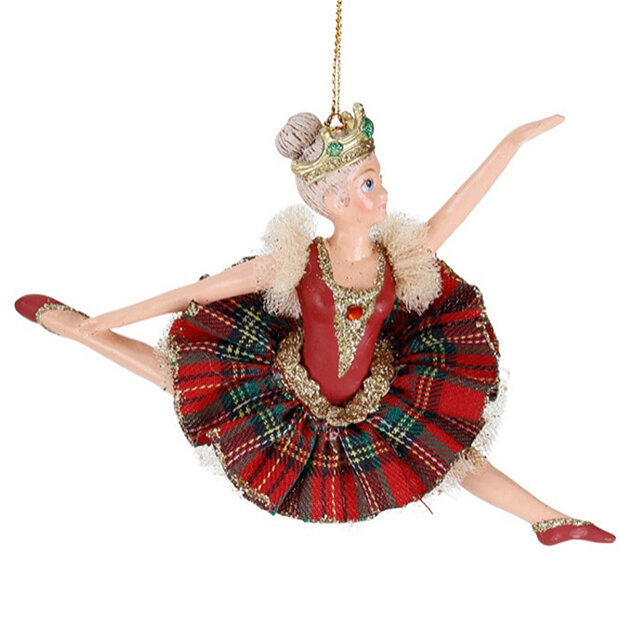 Елочная игрушка Балерина Моник в красном - Hollyshire Manor 15 см, Goodwill (Гудвилл), B87002-2
