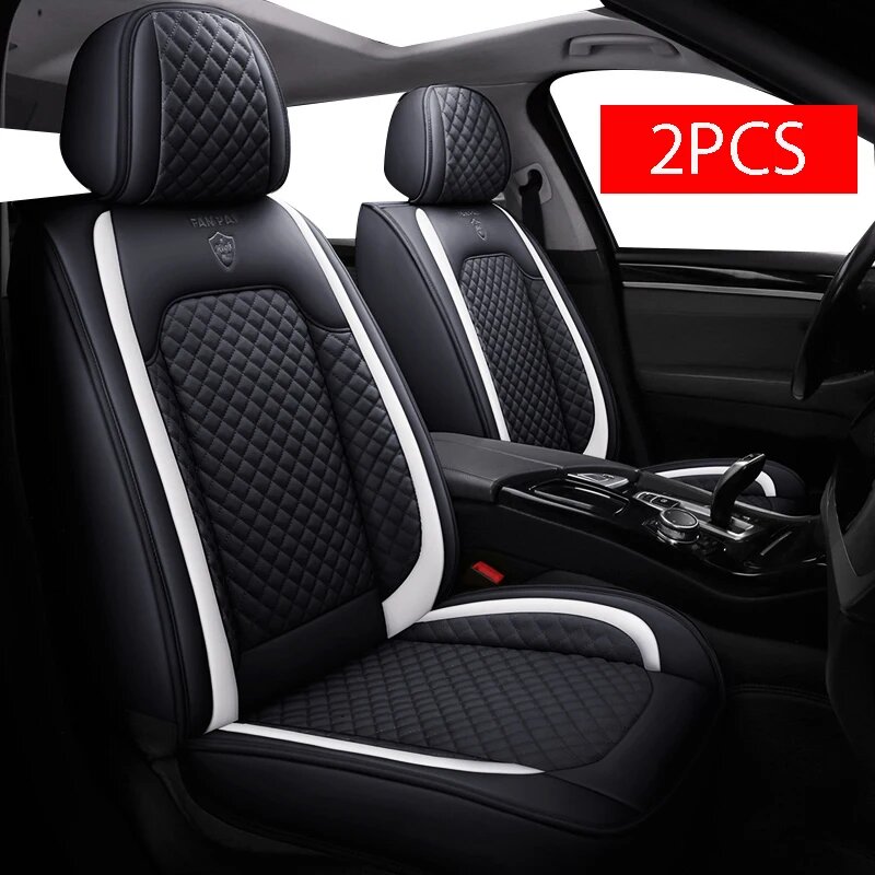Роскошные прочные универсальные чехлы на автомобильные сиденья для Ssangyong Actyon Sport kyron Rodius Korando Rexton, автомобильные аксессуары для интерьера Front Seats-Black