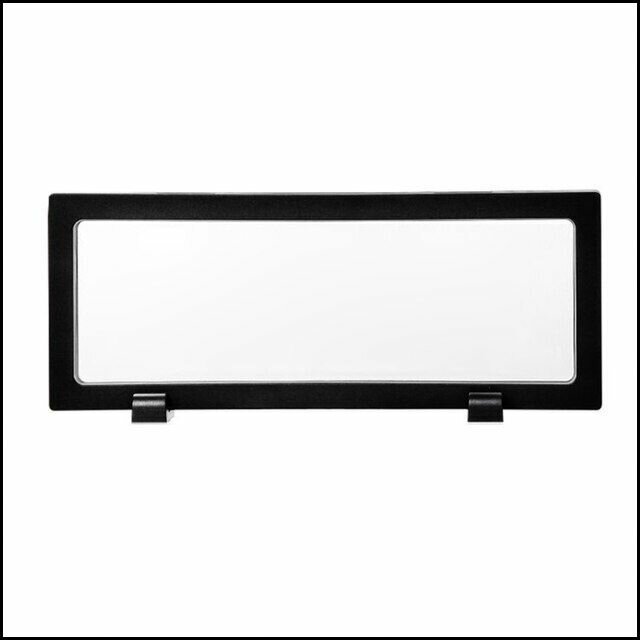 Мембранная рамка (23х9см) на подставке для украшений, монет и медалей с прозрачной мембраной, Черная