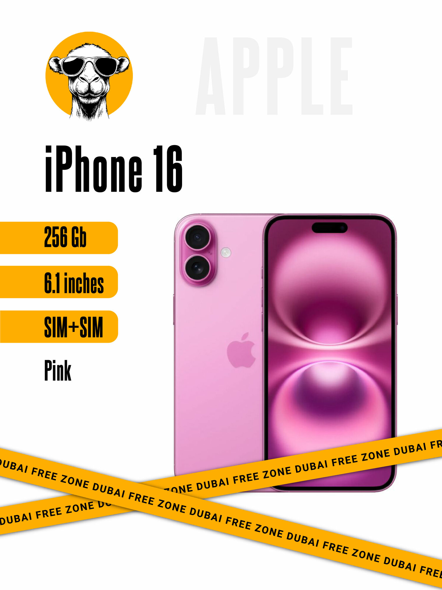 Смартфон iPhone 16 256GB Pink 2Sim