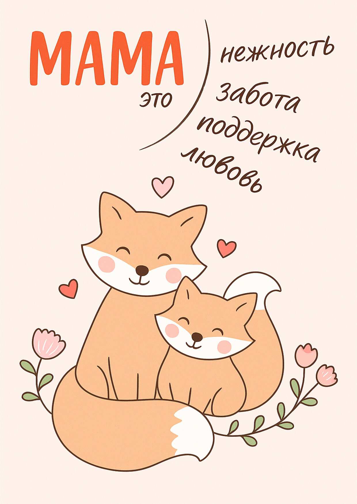 Подарочная открытка "Мама это нежность"