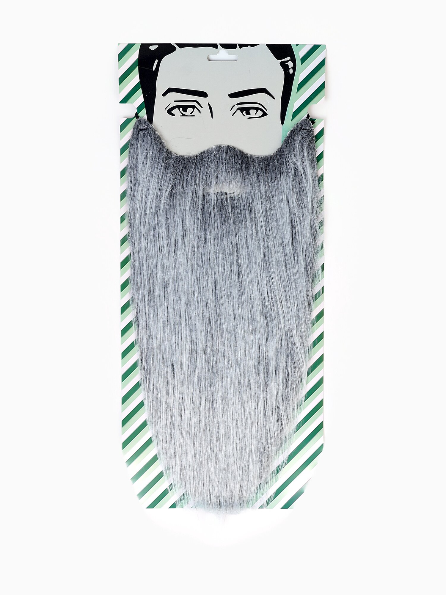 Борода карнавальная, 40 см, седая на мужчину