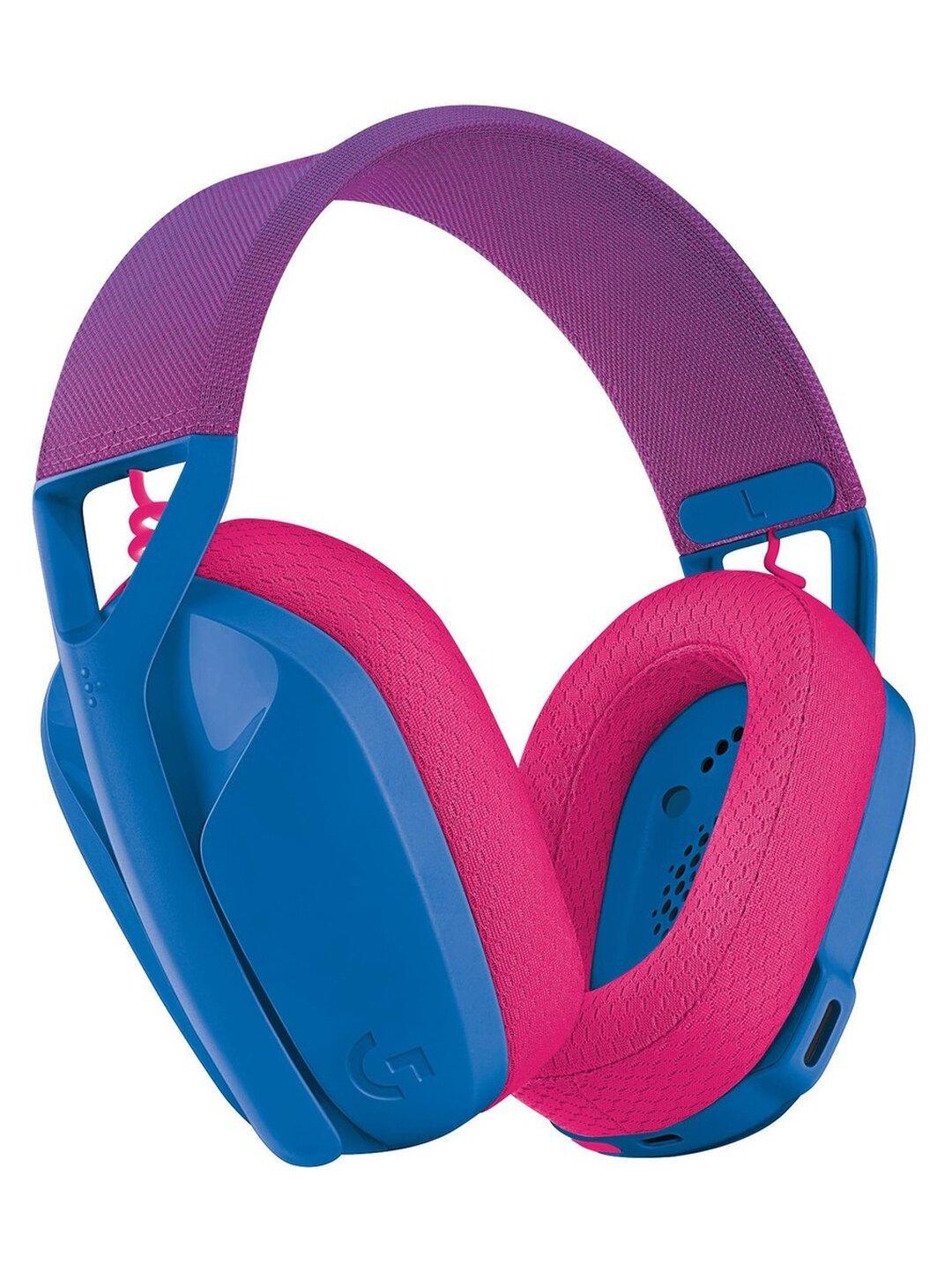 Гарнитура беспроводная игровая Logitech G435 с микрофоном, Bluetooth, USB Type-C, синий\розовый