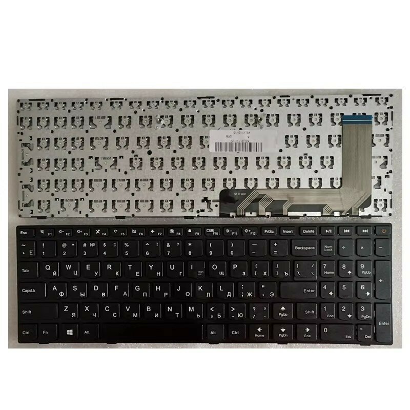 Клавиатура для Lenovo Ideapad 310-15, 110-15, 110-15ISK, 510-15, 80SY (русская/русско-английская раскладка) (С рамкой)
