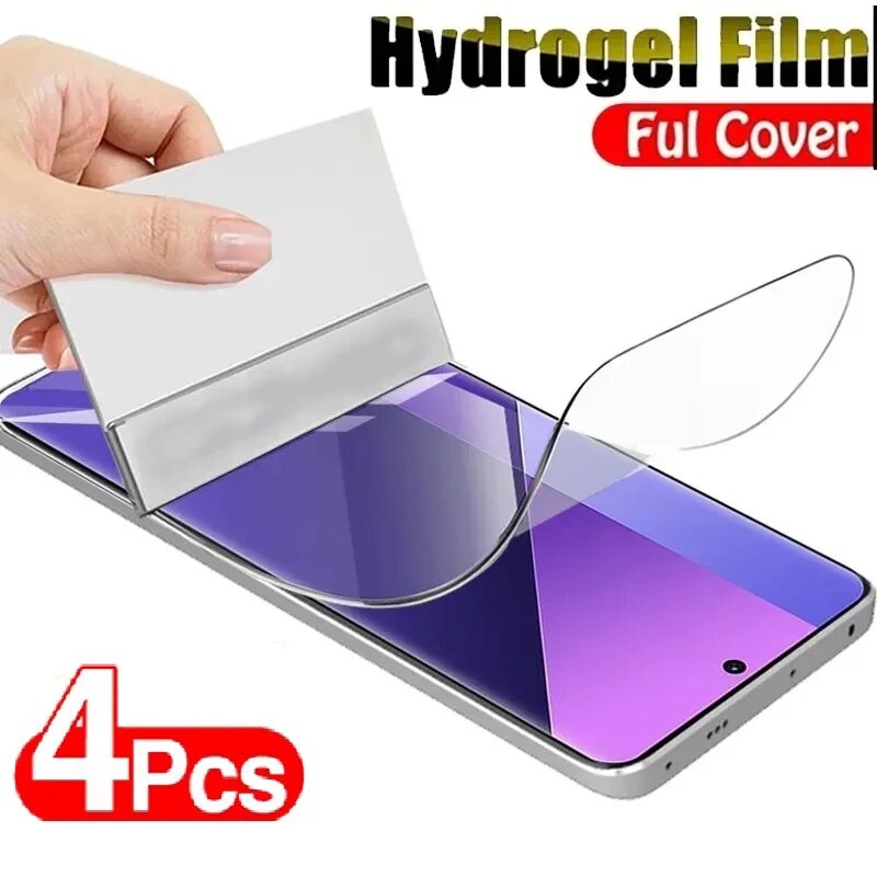 Набор Из 4 Гидрогелевых Защитных Пленок Для Экрана OPPO Find X7 X5 X6 Pro X3 Lite Reno Find X6 Pro