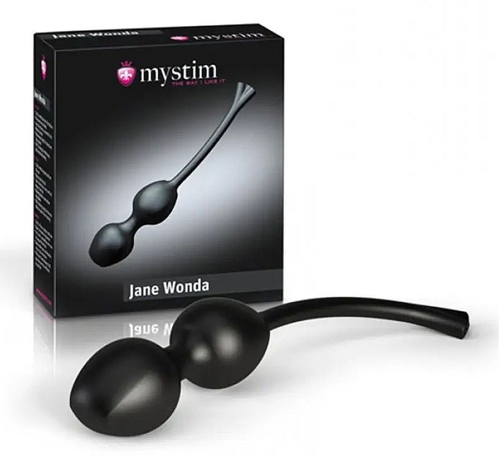 Вагинальные шарики с электростимуляцией Mystim Jane Wonda Geisha Balls Duo, цвет черный