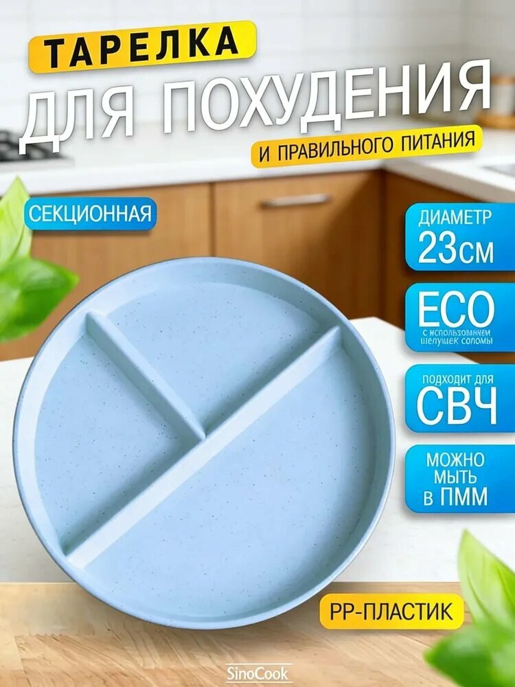 KeyHaven Набор тарелок 22 см 1 шт голубой