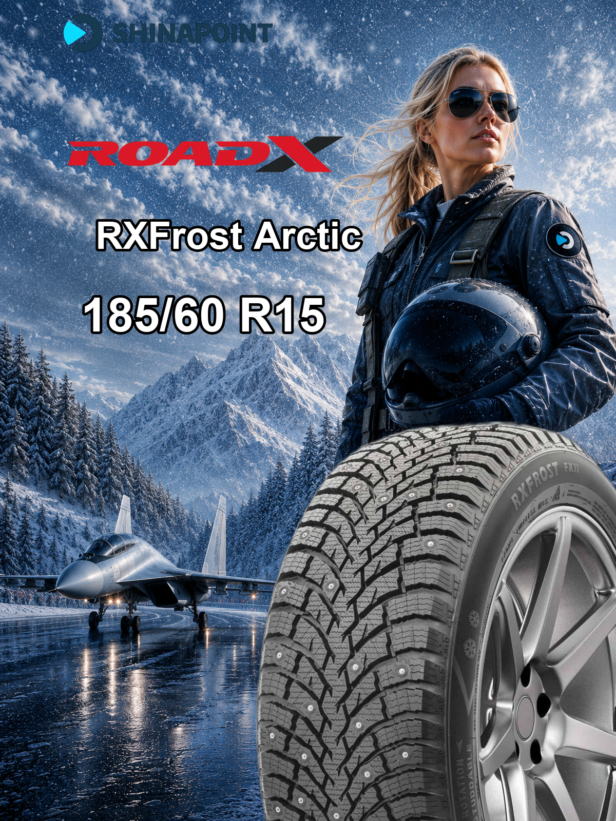 Шины зимние R15 185 60 84 T автомобильная зимняя резина RoadX модель RXFrost Arctic