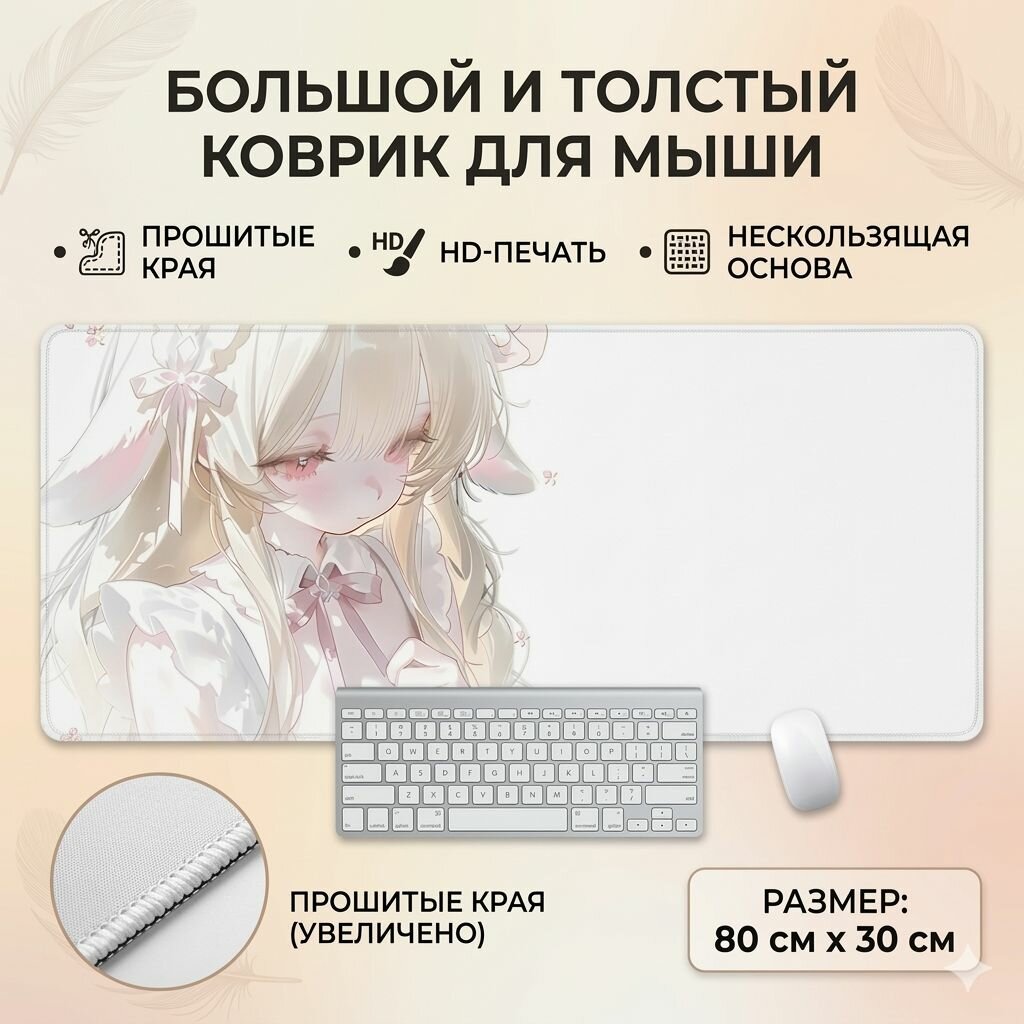 Коврик для мышки, XL, прозрачный экстра большой