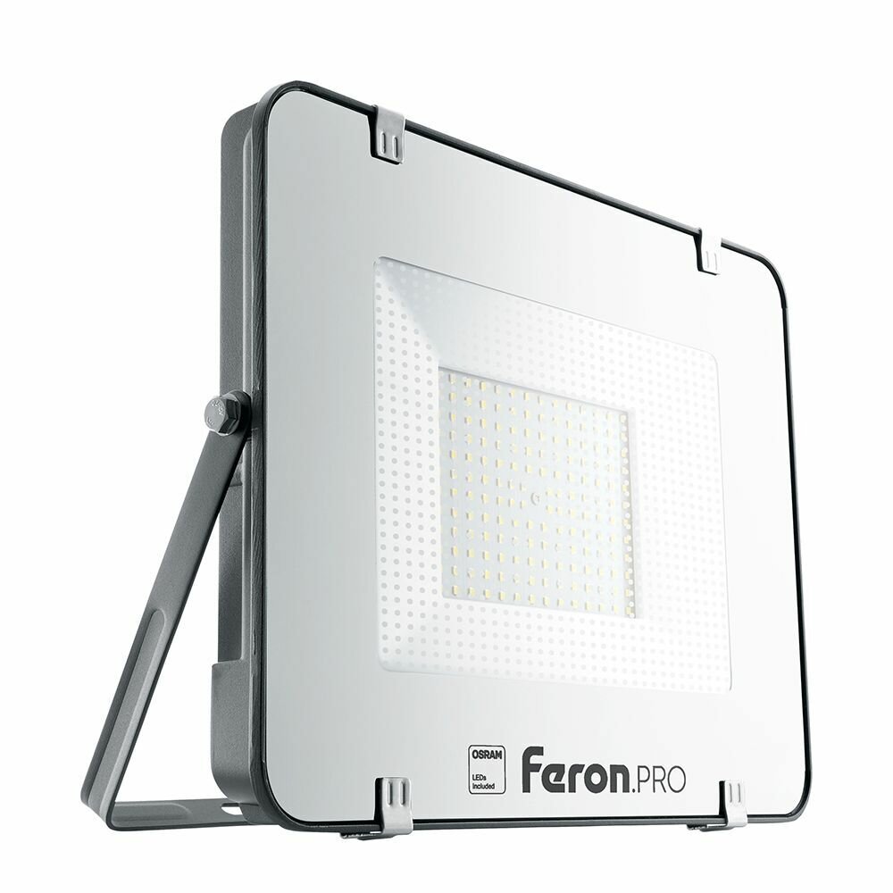 Прожектор светодиодный уличный 150W 6400K цвет чёрный влагозащита IP65 Feron.PRO LL-1000 41542