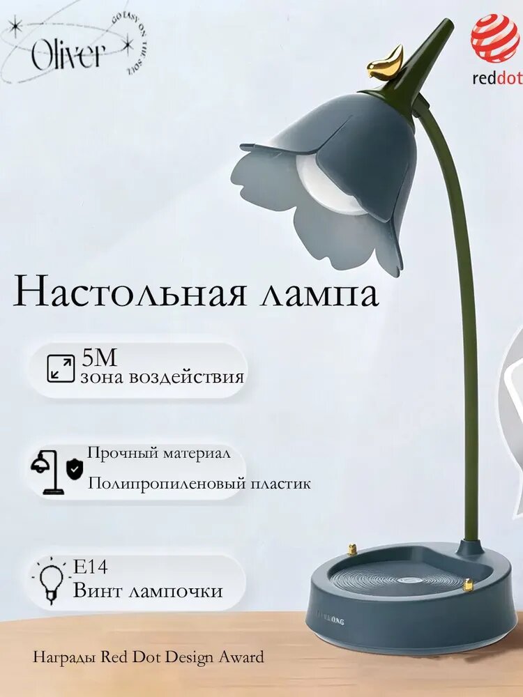 Регулируемый светодиодный настольный светильник с клипсой для чтения в спальне