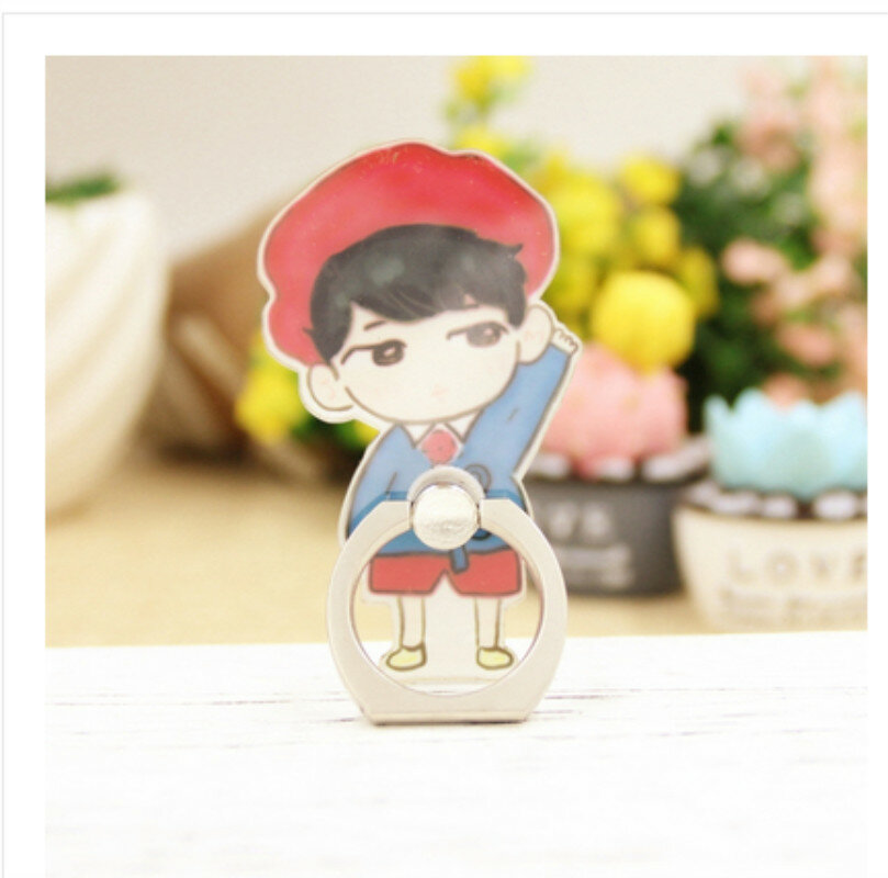 Bts cartoon phone holder with 360degree rotation for kids and teen gadget accessories jimin