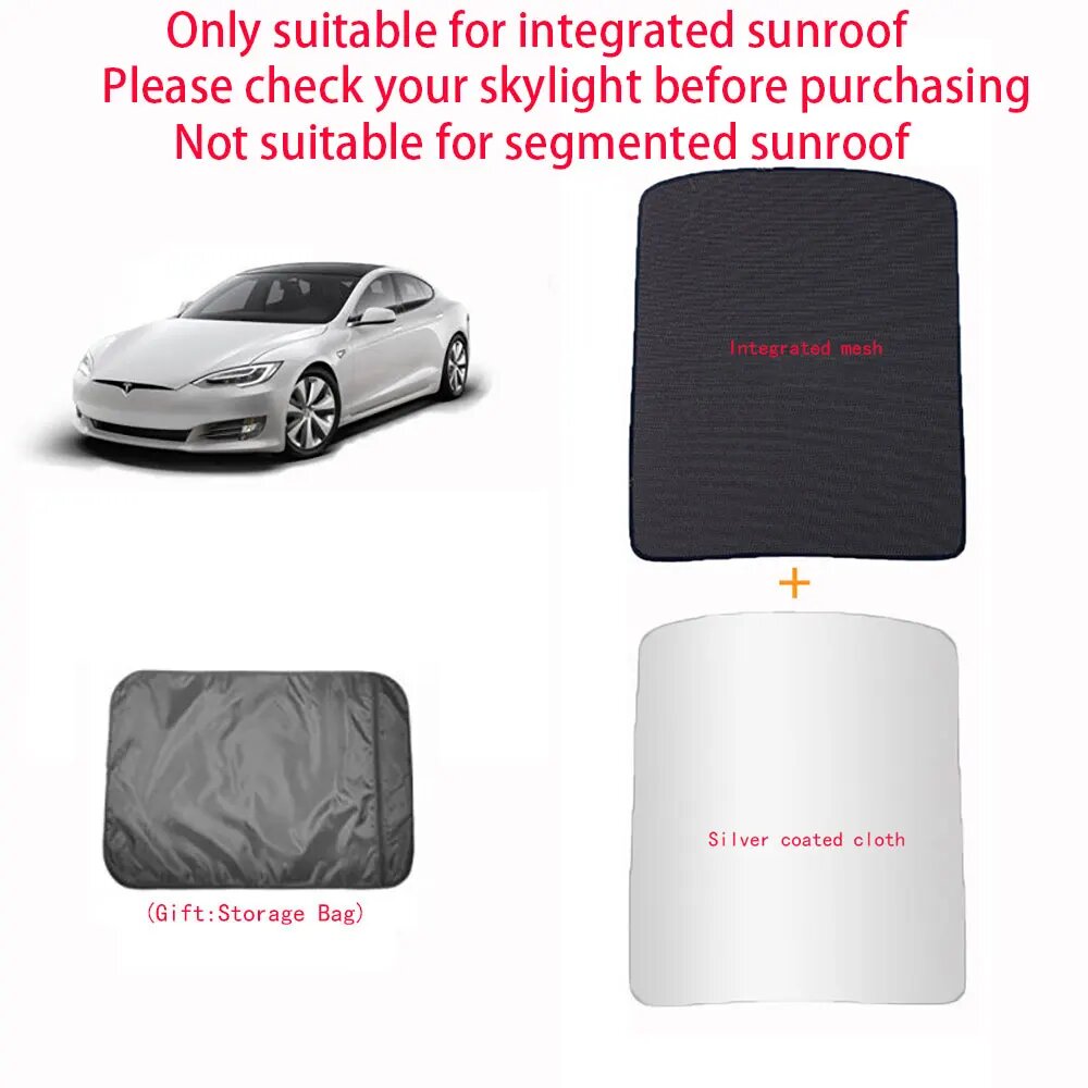 Для Tesla Model S Skylight солнцезащитный козырек панорамный люк солнцезащитная 15-20 Integrated