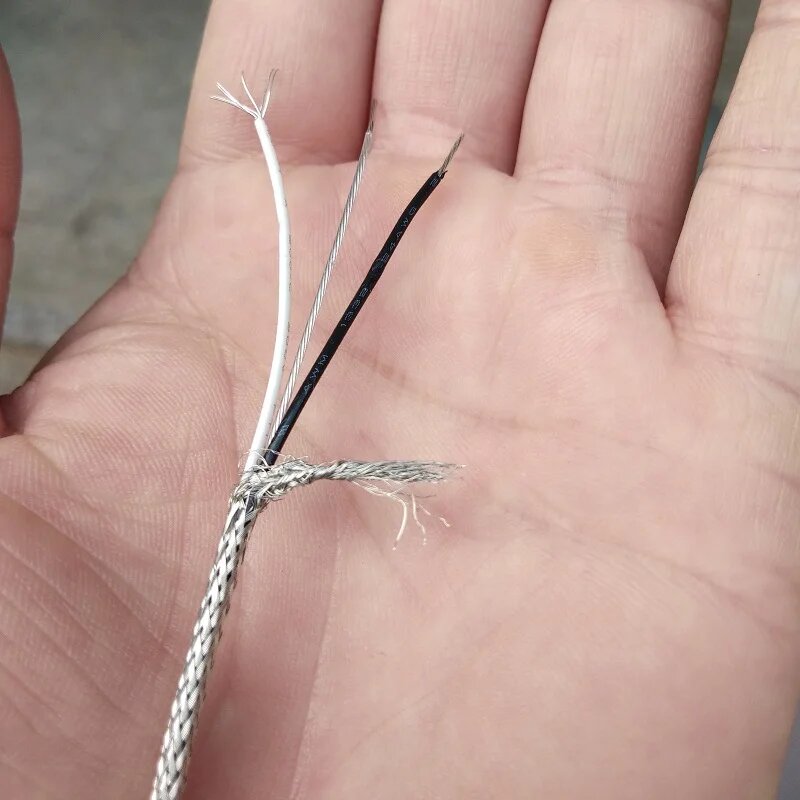 Кабель для люстры 24AWGx2C + стальной трос 26AWG*3C 24AWGX2C with steel, 10 meters