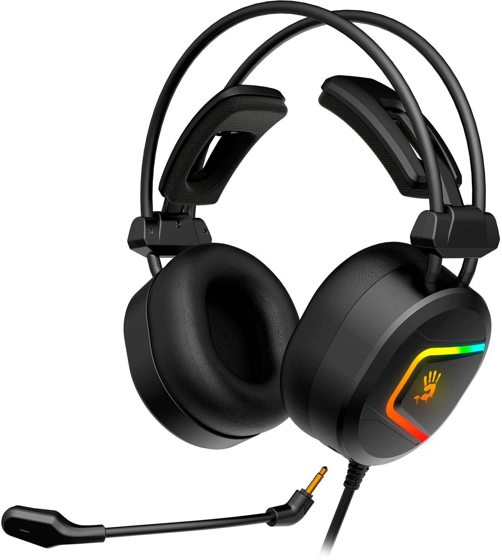 Наушники с микрофоном Bloody MC750 черный 2.3м мониторные