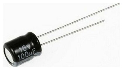 ECAP (К50-35 мини), 100 мкФ, 16 В, Конденсатор электролитический алюминиевый миниатюрный / 10 штук
