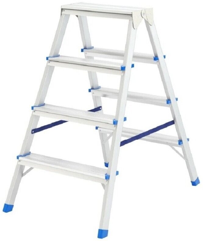 Стремянка Сибртех 97924, 4ст, алюминиевая