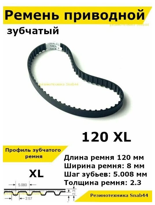 Ремень приводной зубчатый 120 XL 8 120XL. Ремешок резиновый для рубанка, лшм, ленточной шлифовальной машины, шлифмашины, принтера, электрорубанка, рубанка электрического, запчасти