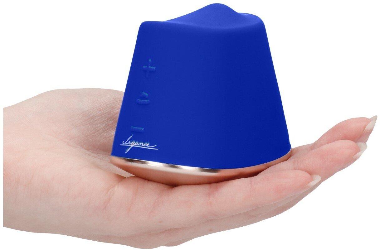 Вибратор Shots Media Dazzling ELE009, силикон, водонепроницаемый, синий