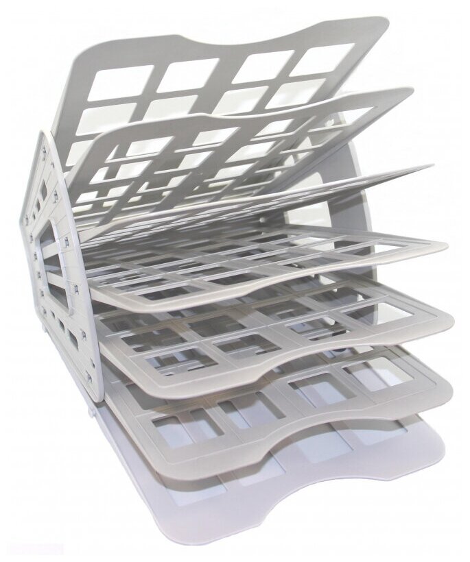 Лоток для бумаг вертикальный/горизонтальный Attache серый 1259435