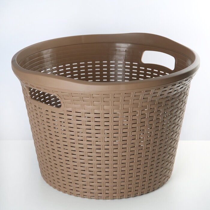 Корзина для белья «Артлайн», 32 л, 45×45×30 см, микс