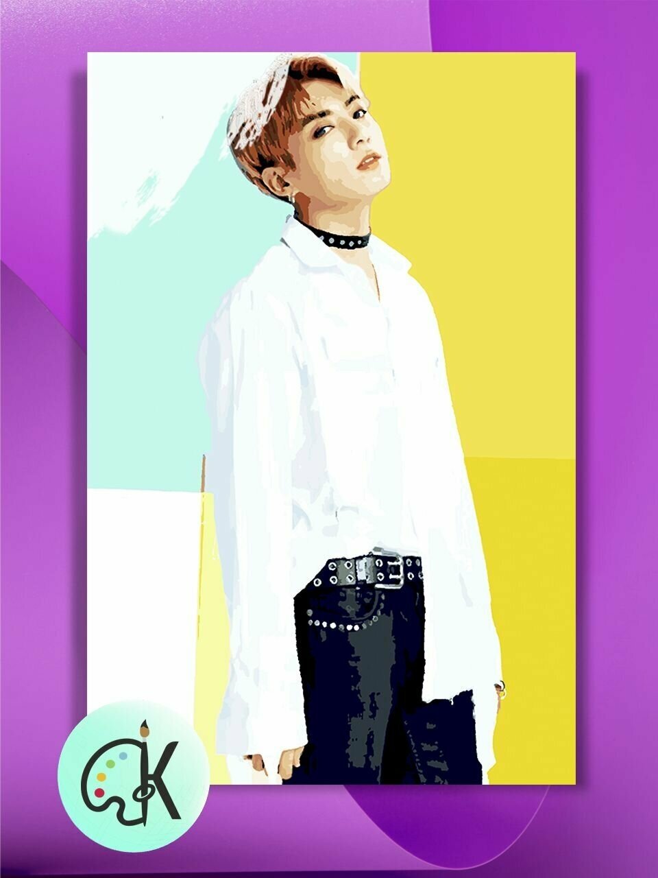 Картина по номерам на холсте BTS Jungkook, 40 х 60 см