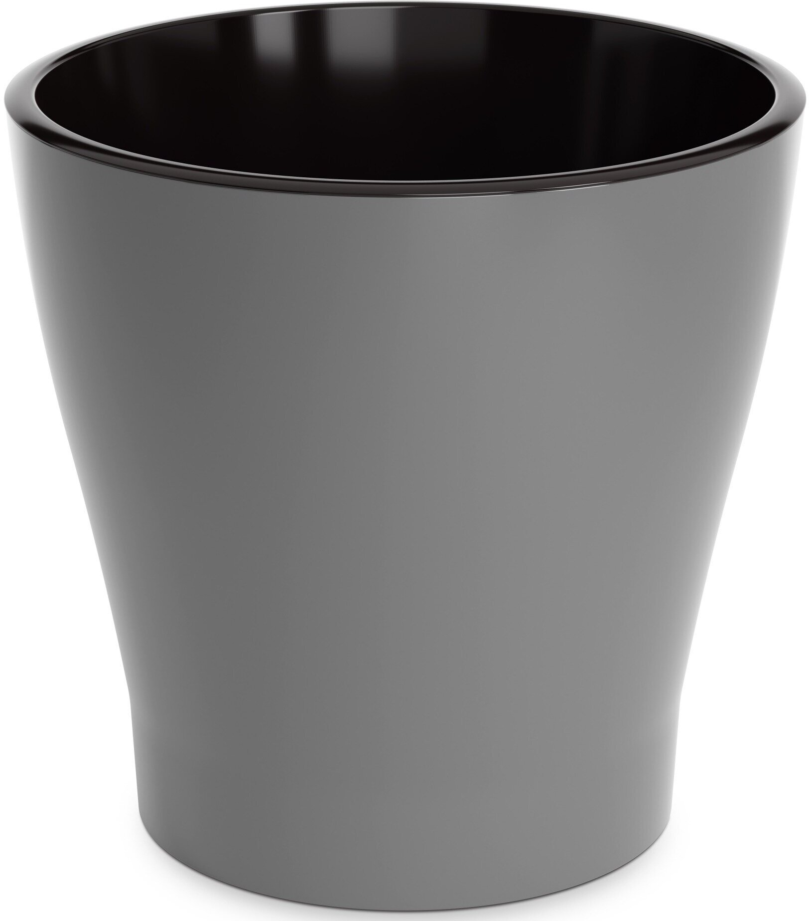 Горшок для цветов Альтернатива Лея с автополивом пластик серый диаметр 21.5см объем 5л