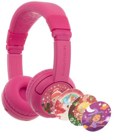 Onanoff детские беспроводные наушники BuddyPhones Play Plus, розовые