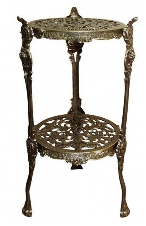 Alberti Livio AL-82-263-ANT Столик большой круглый, с двумя полками, под бронзу alberti livio