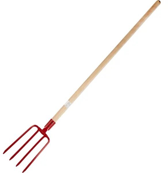 Вилы садовые стальные с деревянным черенком 148см