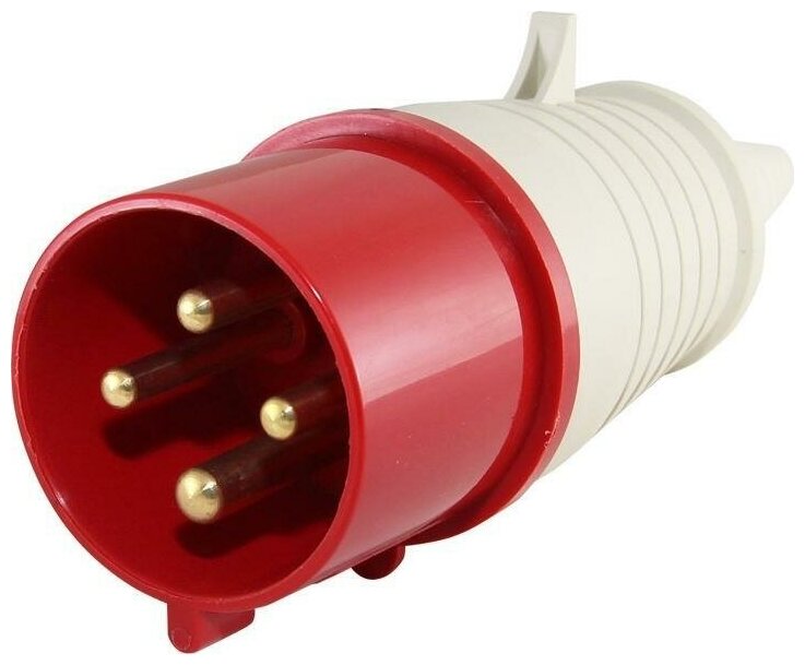 Вилка силовая переносная TDM Electric 3Р+РЕ 16А 380В пластиковая IP44