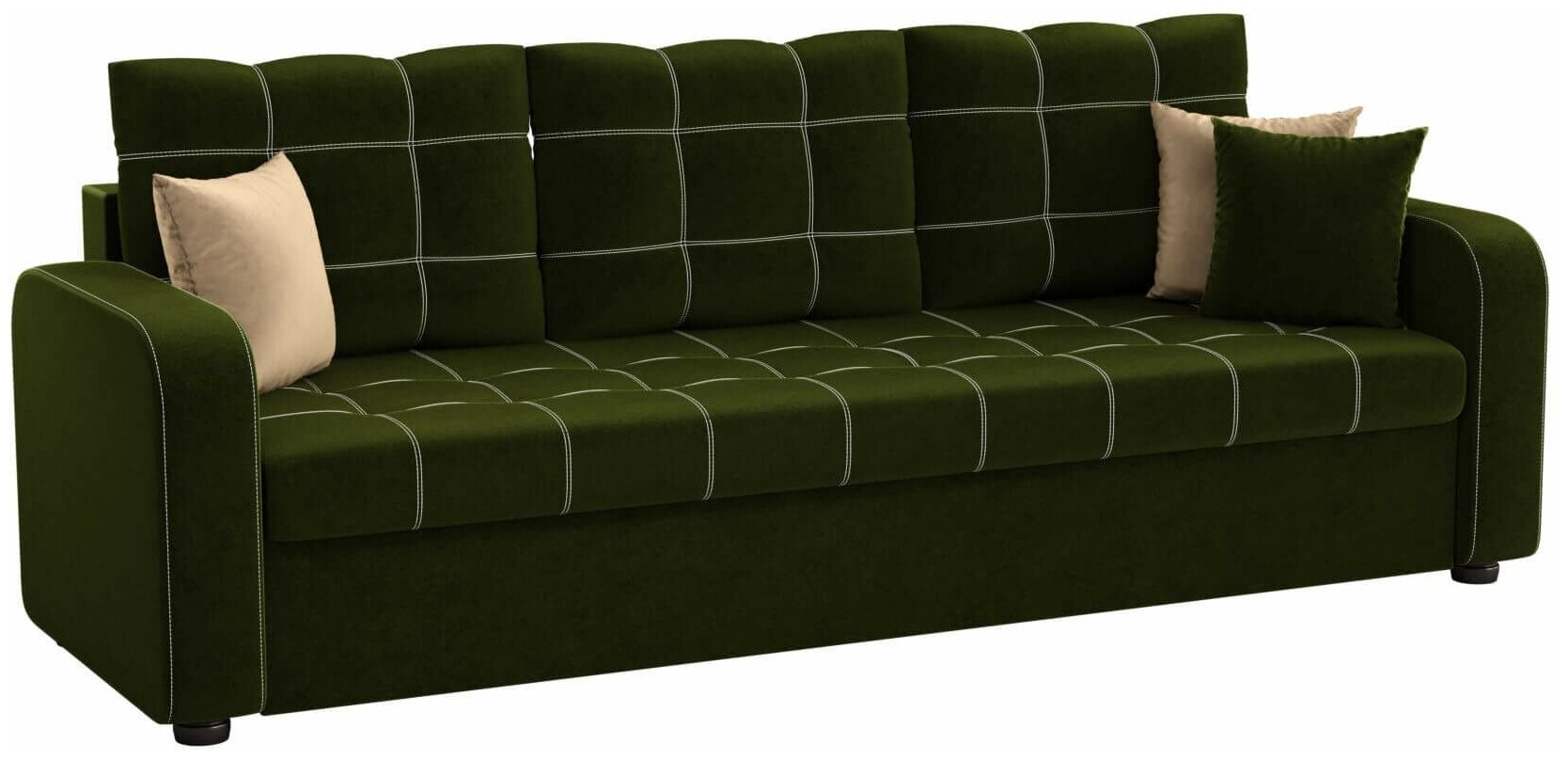 Artum Диван прямой Ливерпуль микровельвет зеленый