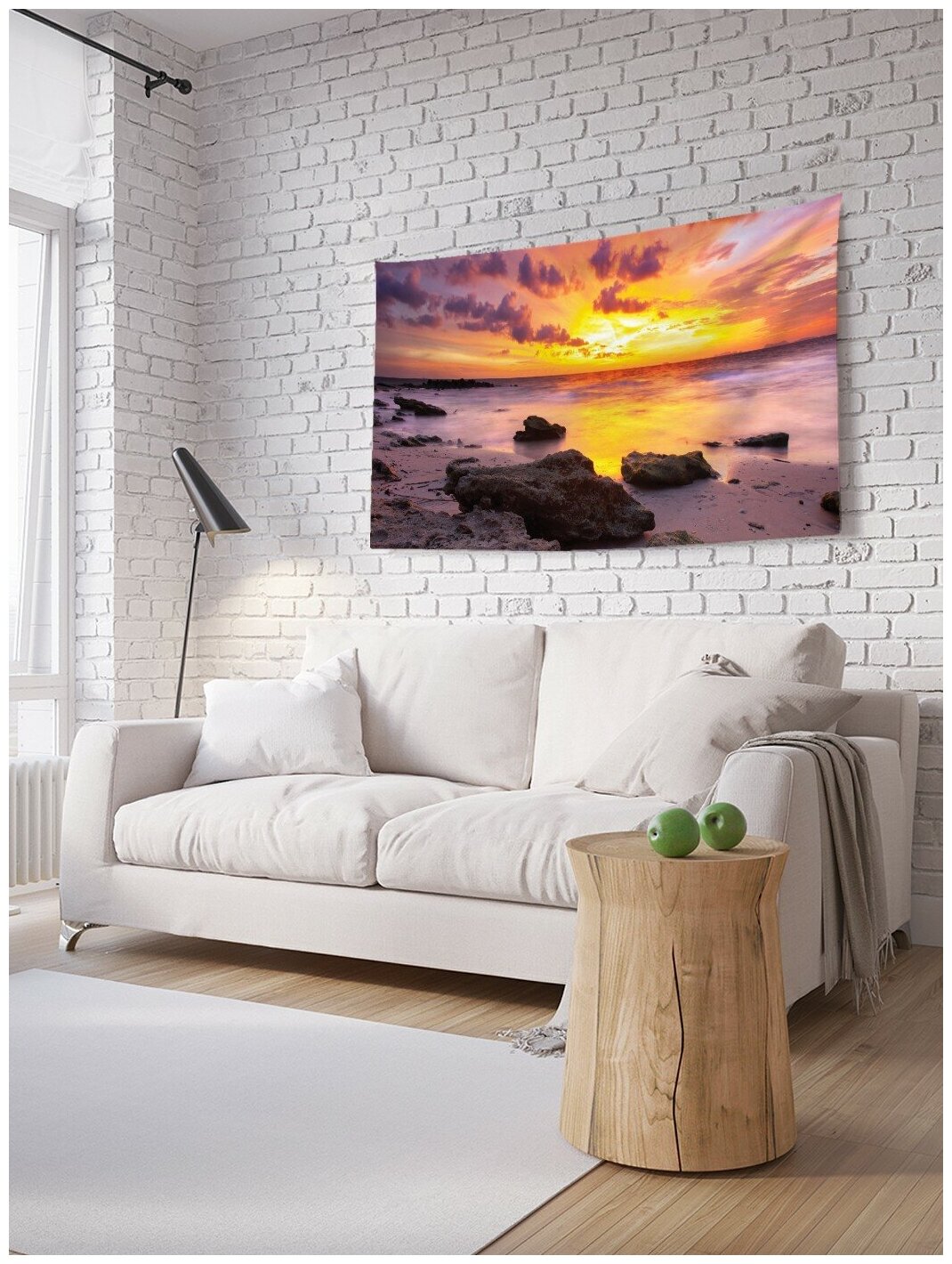 Горизонтальное фотопанно JoyArty на стену "Закатное небо", 150x200 см