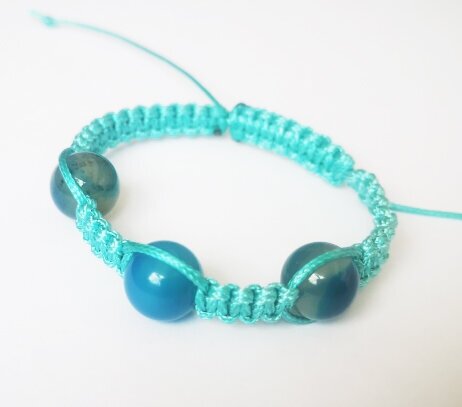 Славянский оберег, плетеный браслет, агат