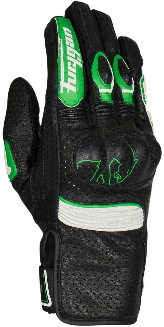 FURYGAN Перчатки TD ROADSTER кожа, цвет Черный/Зеленый, Размер S