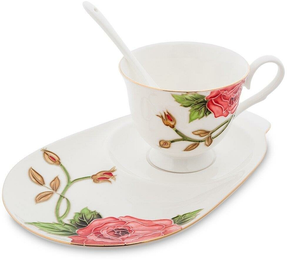 Чайная пара Золотая роза